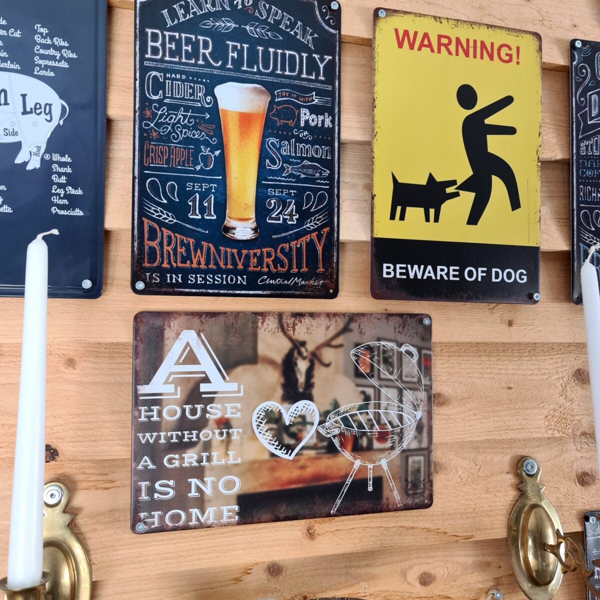 Tavla skylt vintage "Lager Beer" plåtskylt med fakta om drycken, för ...